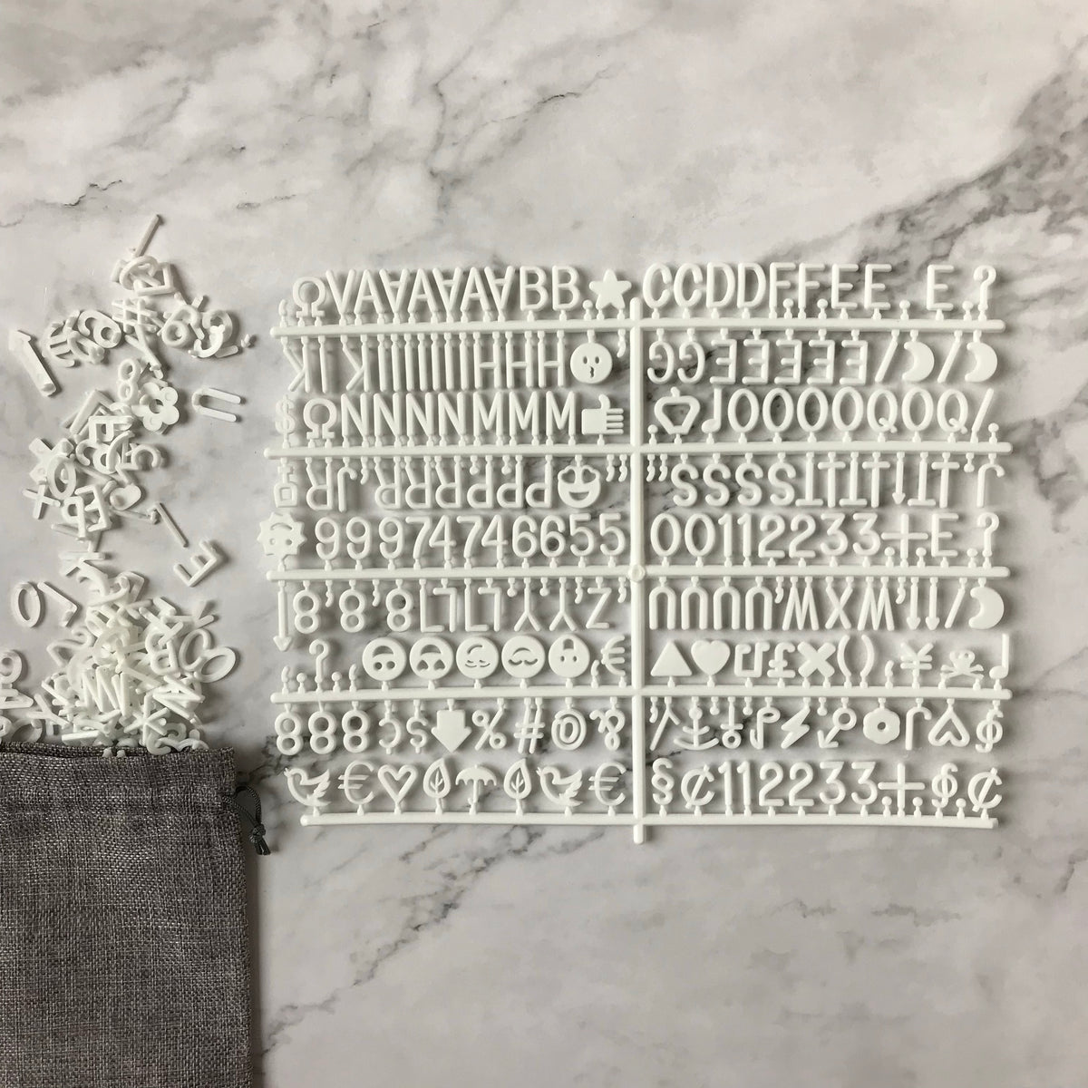 Round Letter Board Set | Black – Curated